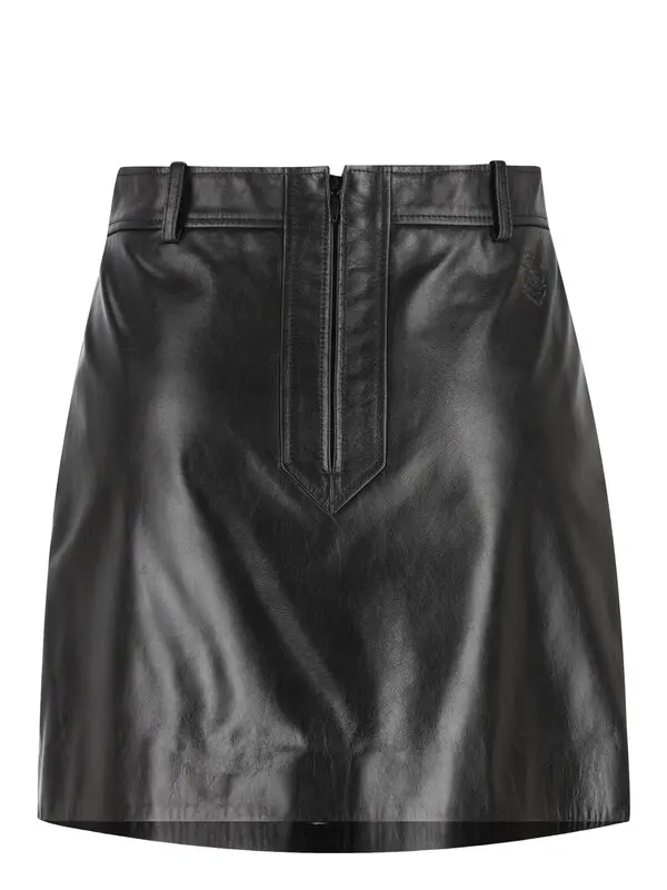 Gucci Leather Mini Skirt - Black