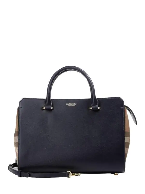 Burberry Double Handle Shoulder Bag - Black