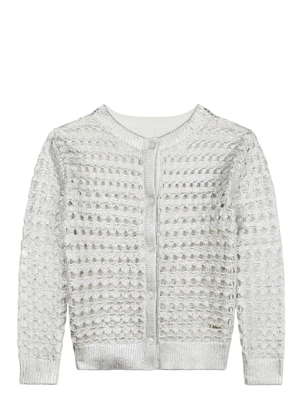 Chloé Long-sleeved Knitted Cardigan - White