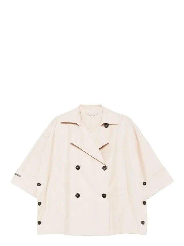 Peserico Double-breasted Jacket - Beige