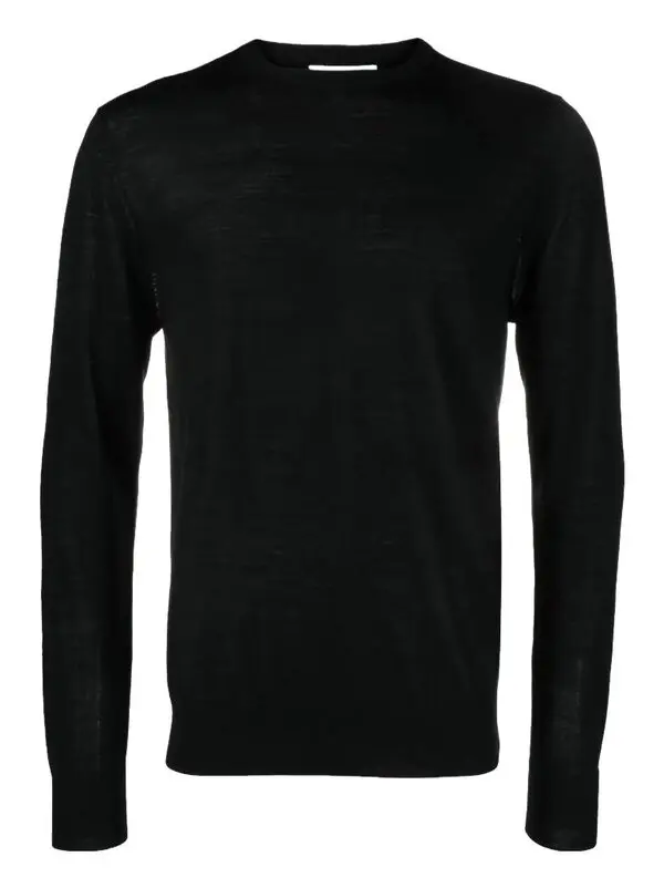 BALLANTYNE Fine-knit Wool Crew-neck Jumper - Black