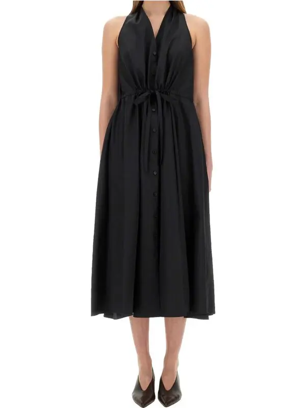 Aspesi Poplin Midi Dress - Black