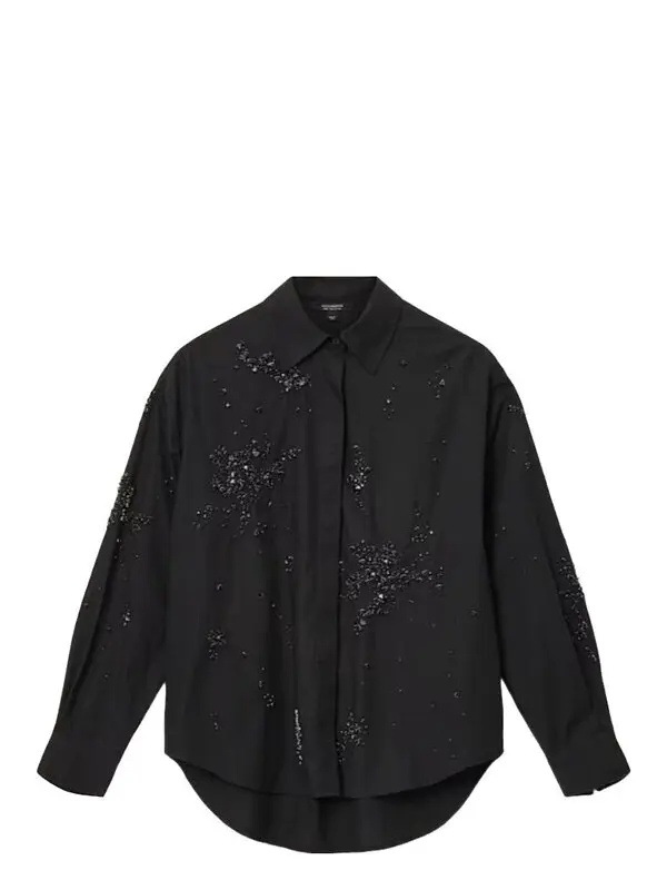 ALLSAINTS Gemi Embellished Shirt - Black