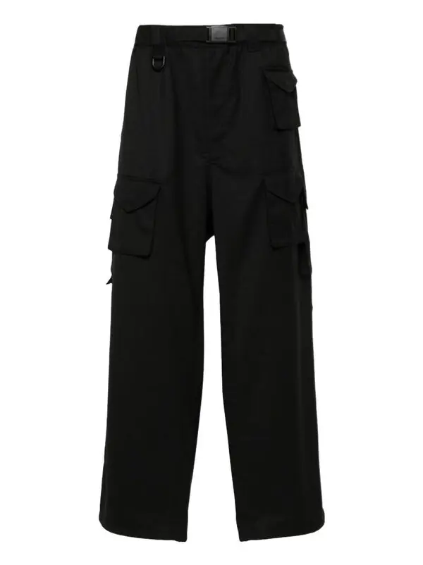 Y3 Wide-leg Belted Cargo Pants - Black