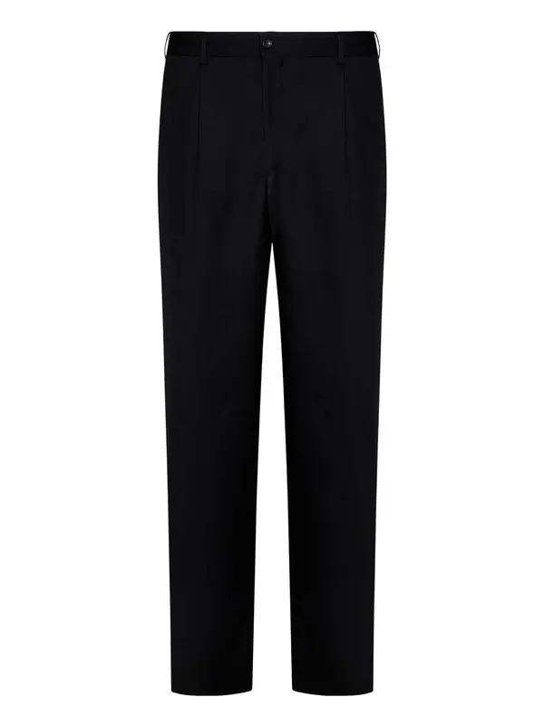 Comme Des Garçons Cropped Tailored Trousers - Black