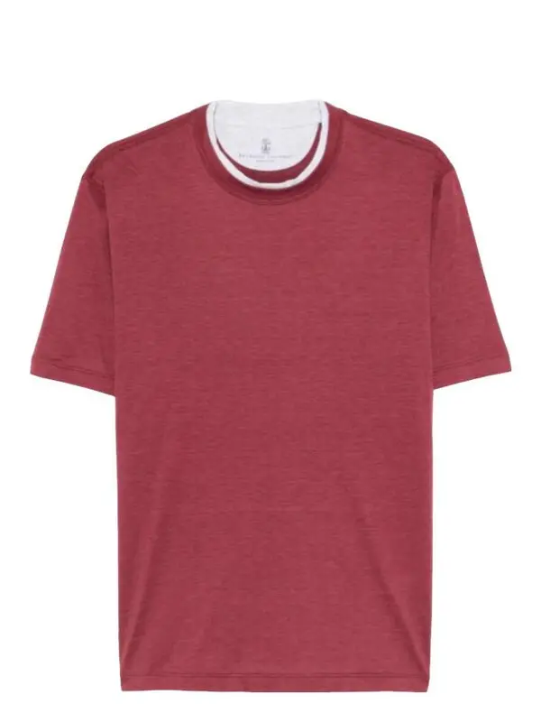Brunello Cucinelli Crewneck T-shirt - Red