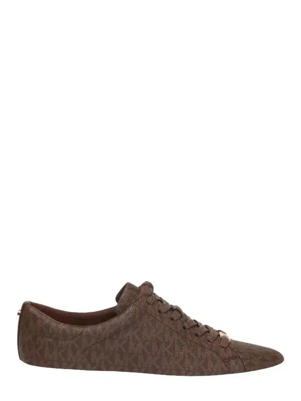 Michael Kors Logo Print Lace-up Sneakers - Brown