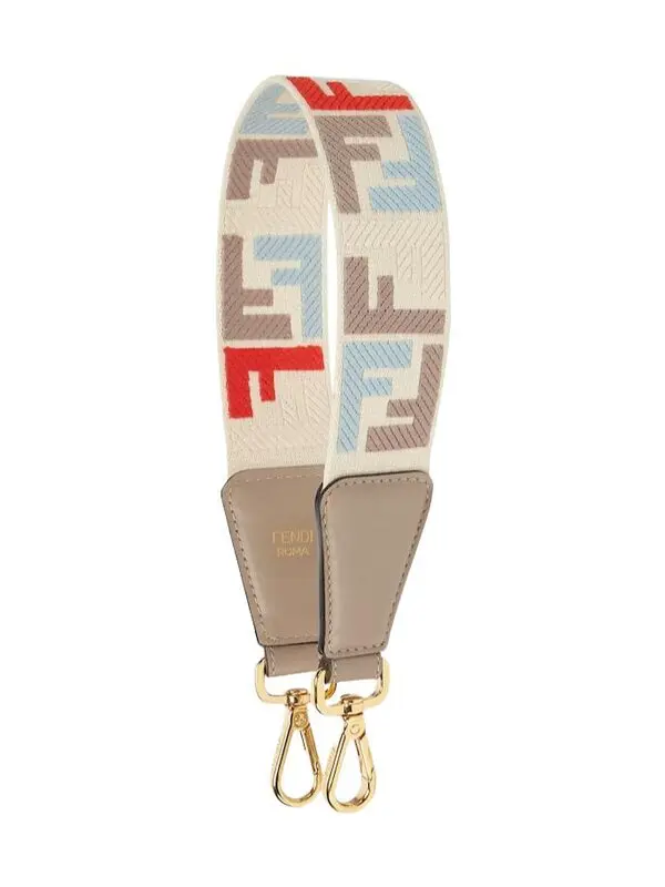 Fendi Multicolour Canvas Shoulder Strap - Nude