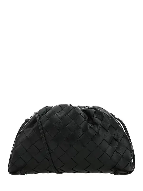 Bottega Veneta Mini Pouch Intrecciato Clutch Bag - Black