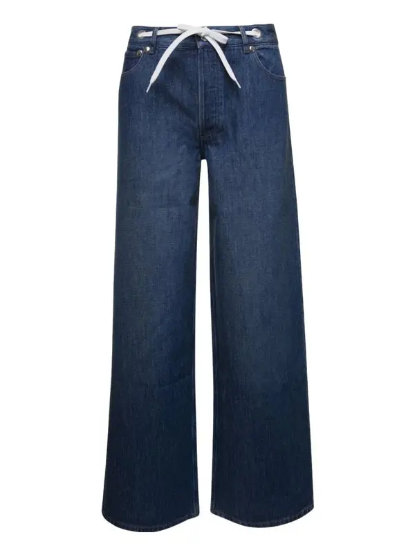 A.p.c. Drawstring Wide Leg Jeans - Blue