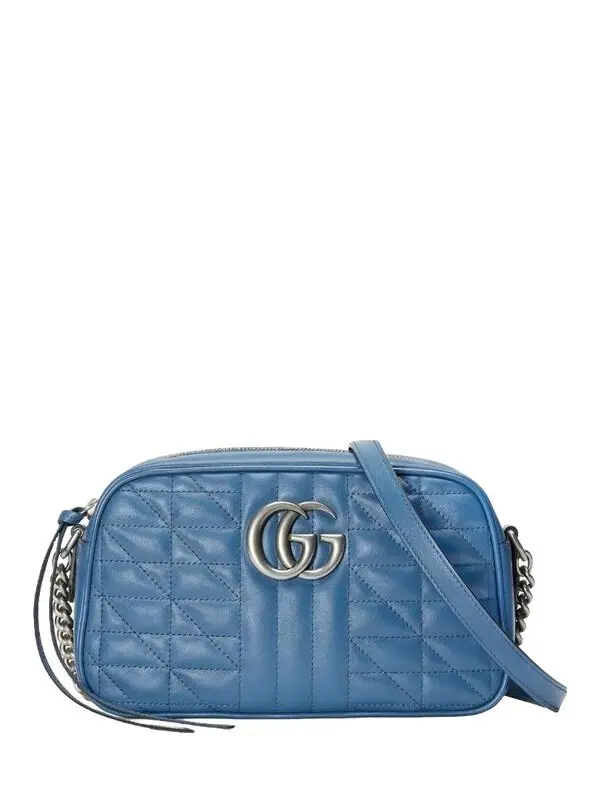 Gucci Gg Marmont Matelassé Shoulder Bag - Blue