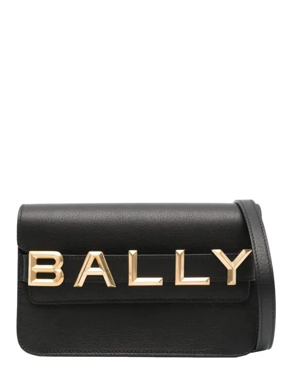 Bally Logo Plaque Crossbody Bag - Black