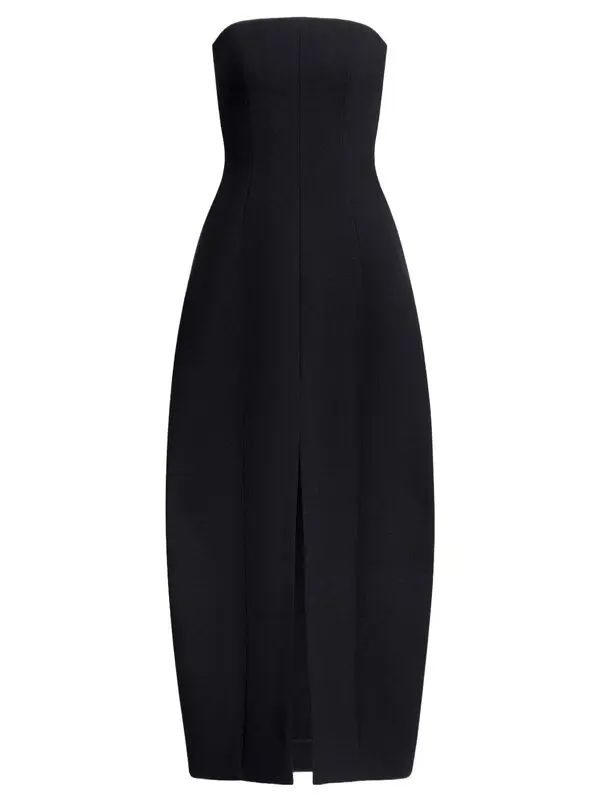 Alaïa Long Sleeveless Round Silhouette Dress - Black