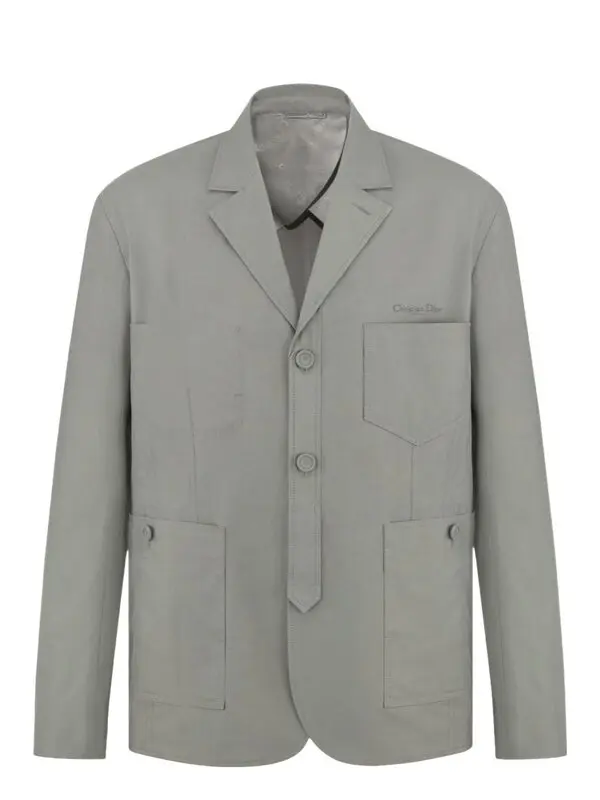 Dior Collared Button-up Jacket - Gray