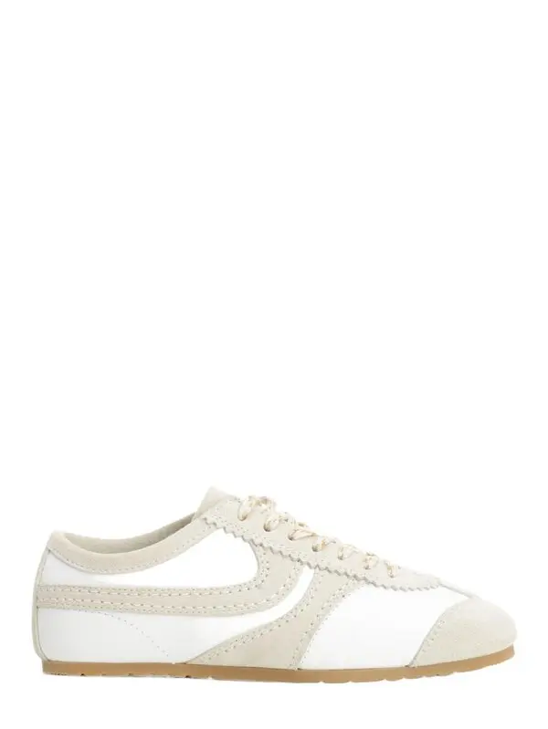 Dries Van Noten Suede-panelled Sneakers - White