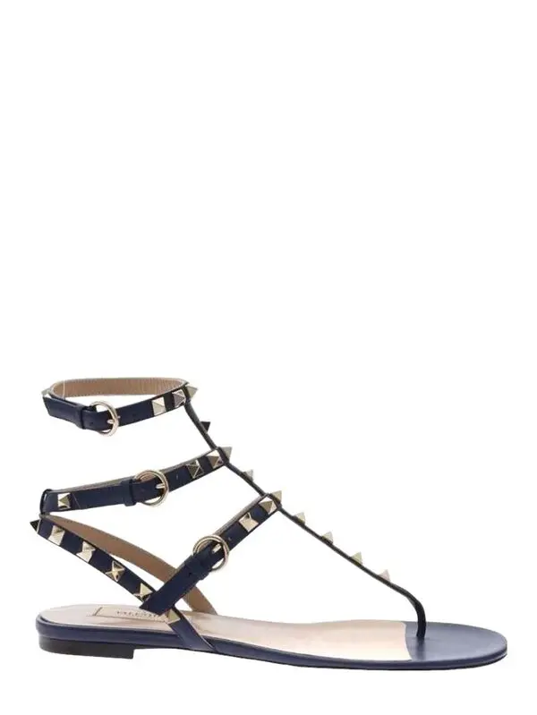 Valentino Garavani Rockstud Rivet Sandals - Black