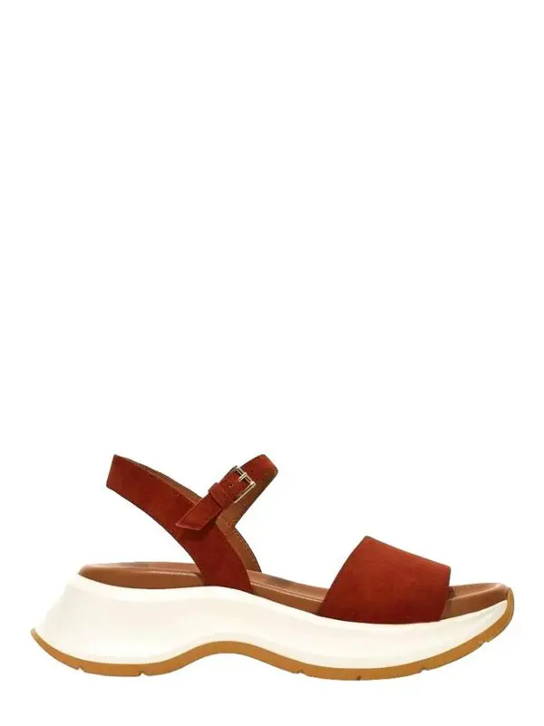 Hogan Buckle Strap Sandals - White
