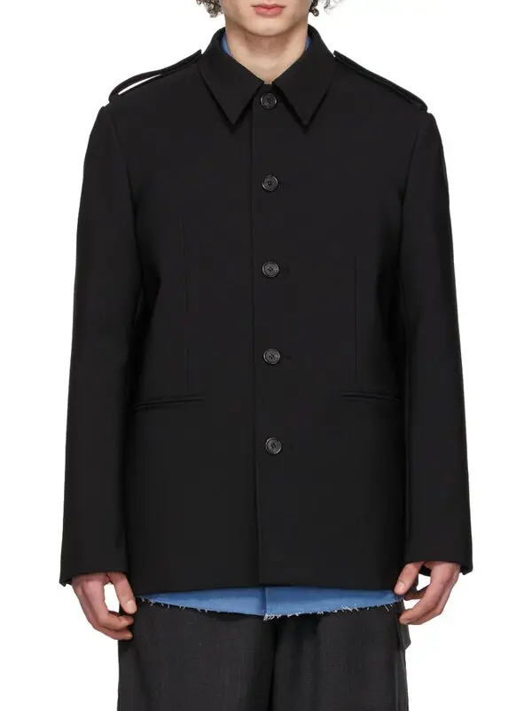 We11Done Lapel Long-sleeved Casual Jacket - Black