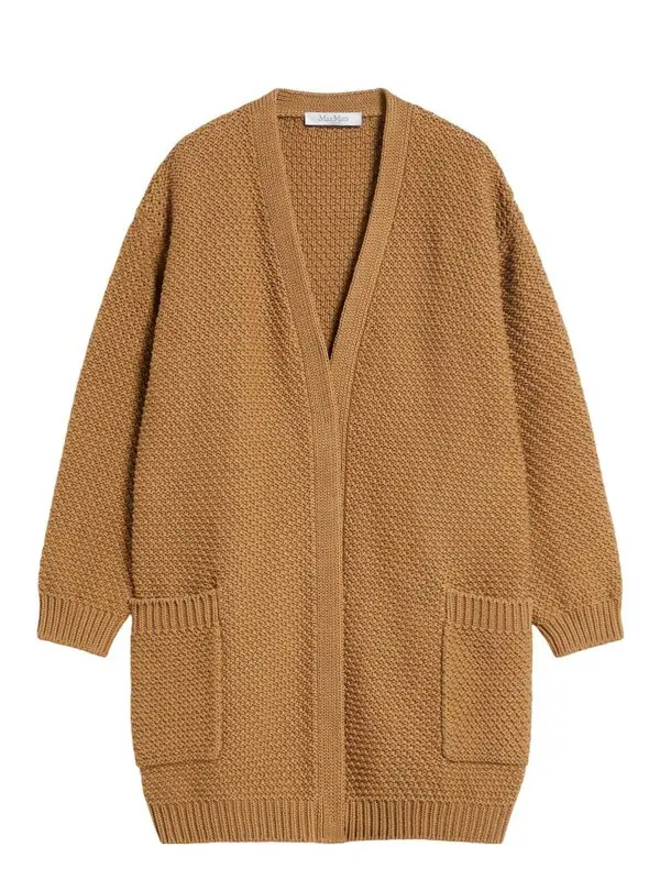 Max Mara Open-front Knitted Cardigan - Brown