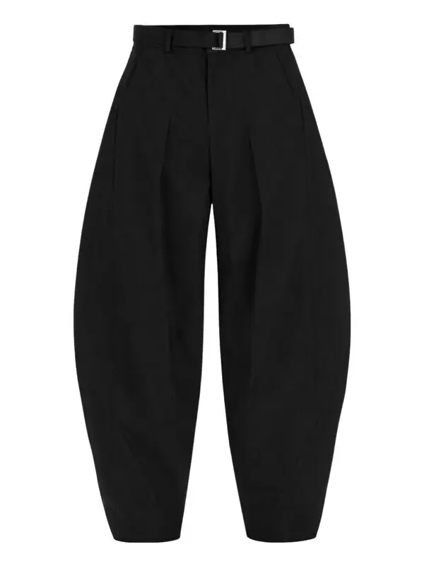Sacai Belted Wide-leg Trousers - Black