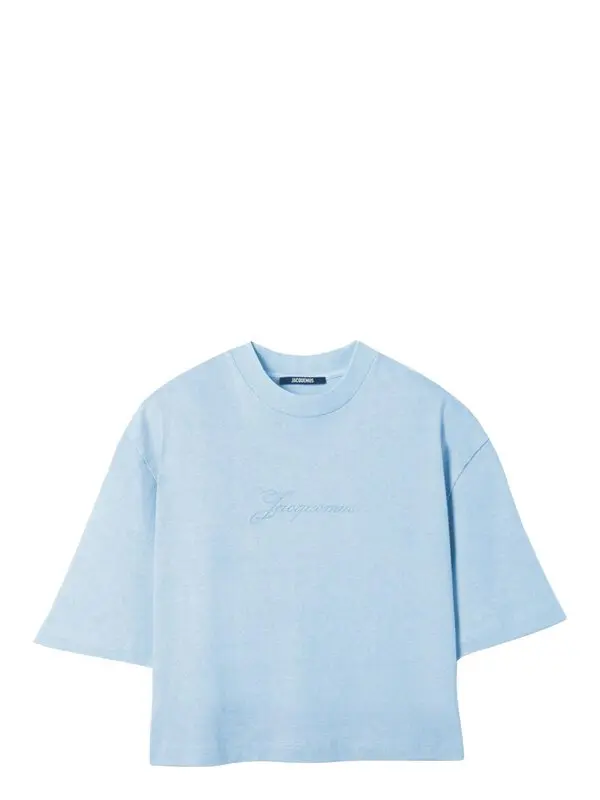 Jacquemus Pigmento Cropped Logo T-shirt - Blue