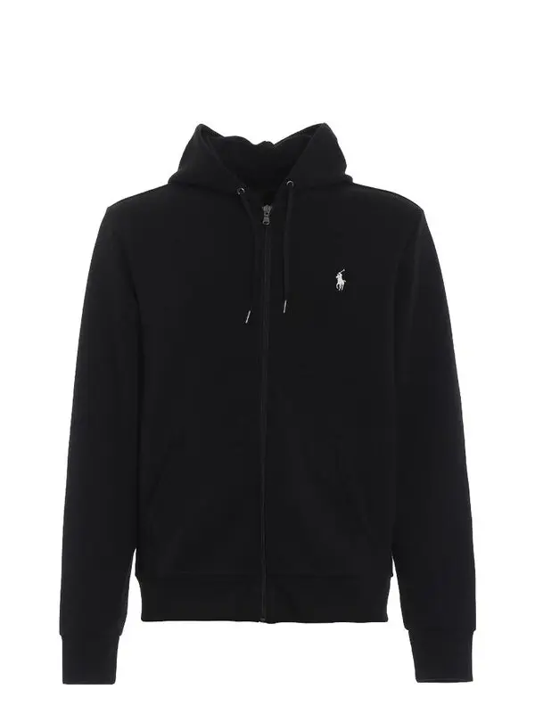 Polo Ralph Lauren Embroidered Zip-up Hoodie - Black