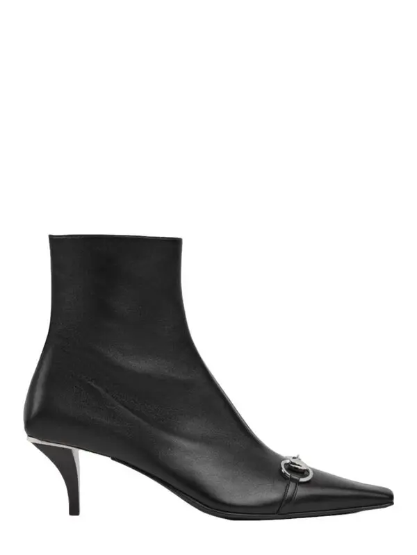 Gucci Vittoria Ankle Boots With Horsebit Detail - Black