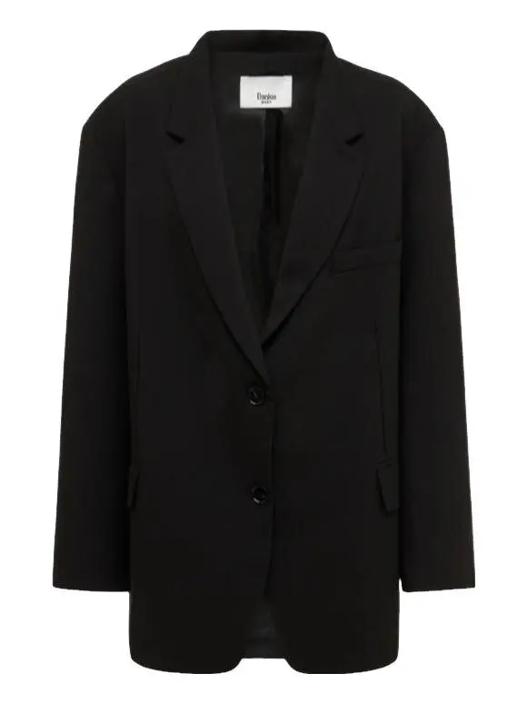 THE FRANKIE SHOP Long Sleeve Suit Jacket With Horn Buttons - Black