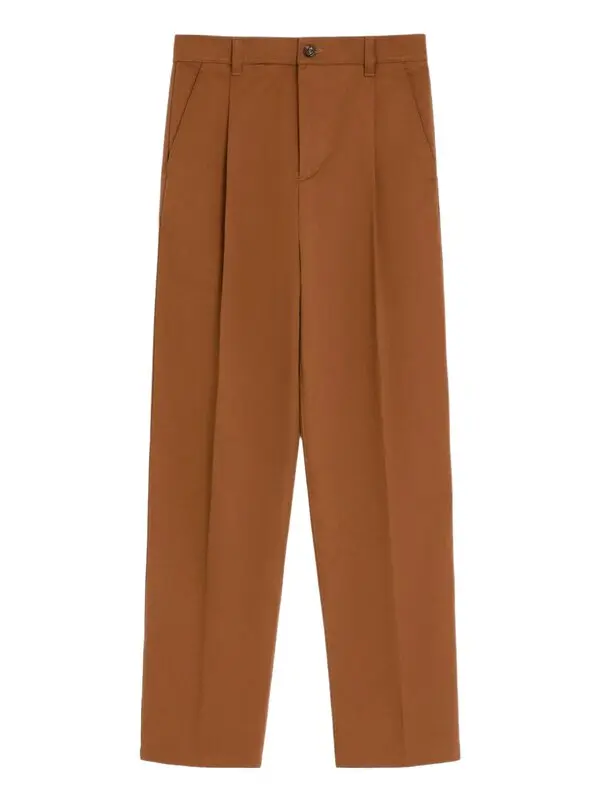 Valentino Garavani Vlogo Signature Pleat Detailed Trousers - Brown