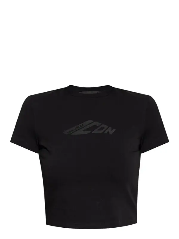 Dsquared2 Cropped Crewneck T-shirt - Black