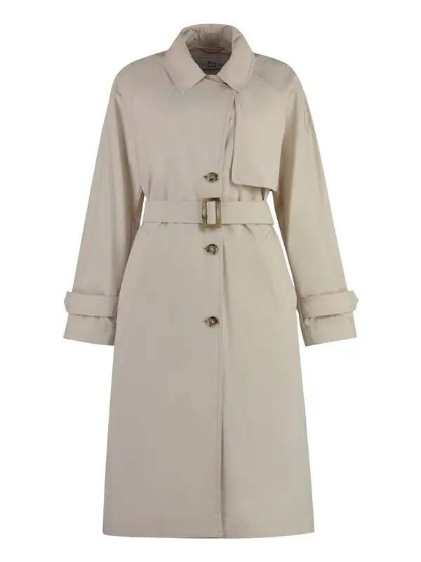 Woolrich Belted Button-up Trench Coat - Nude