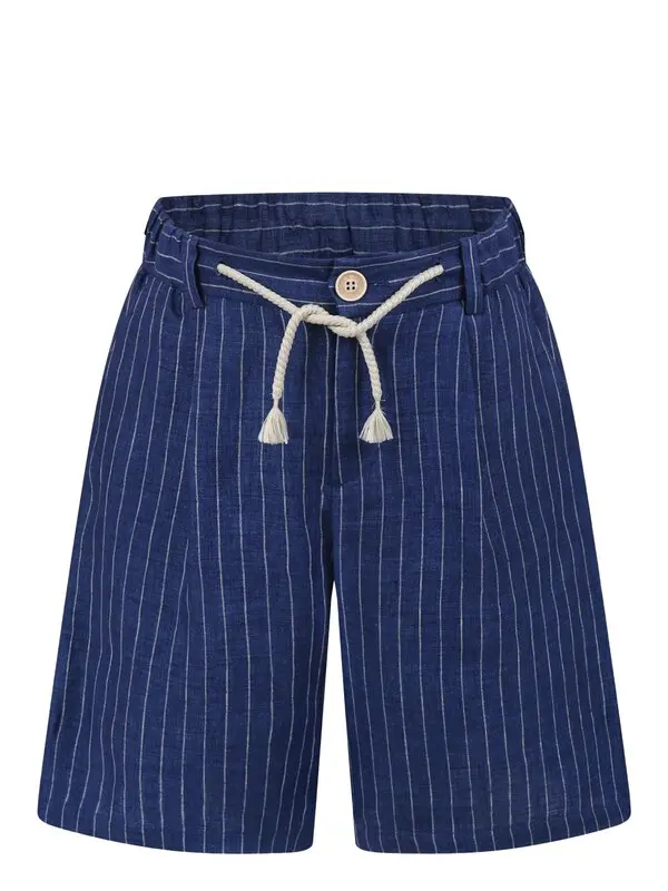 Dolce & Gabbana Striped Drawstring Shorts - Blue