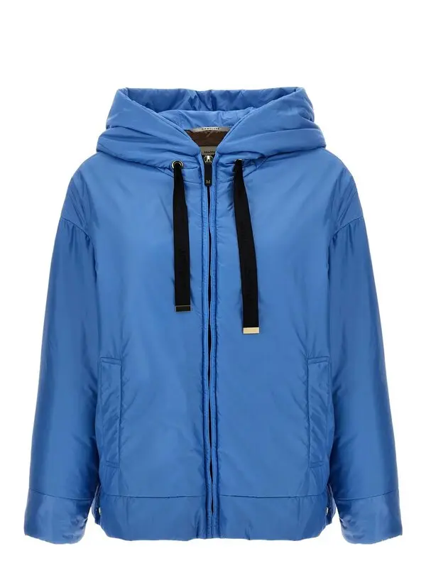 Max Mara Daria Zip-up Drawstring Jacket - Blue