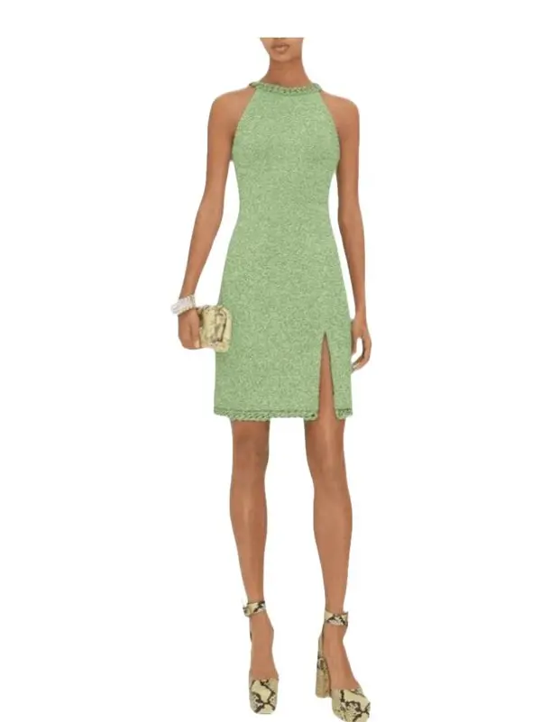 Bottega Veneta Sleeveless Chain Detail Dress - Green