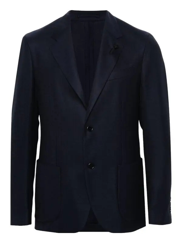 LARDINI Single-breasted Tailored Blazer - Blue