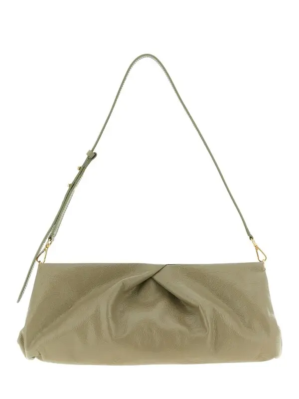 Dries Van Noten Crisp Big Clutch - Green