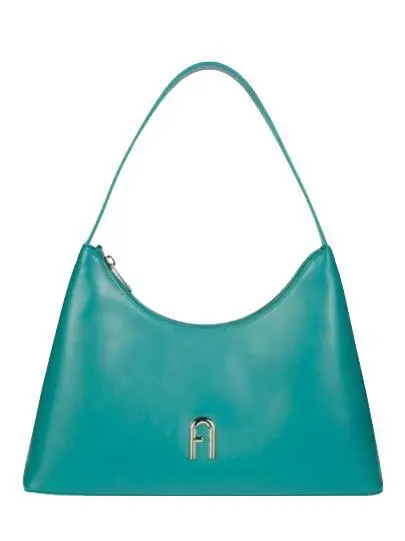 Furla Diamante Logo Plaque Shoulder Bag - Emerald
