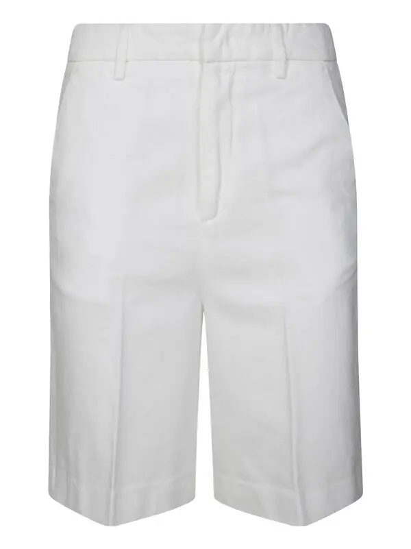 DONDUP Pleated Bermuda Shorts - White