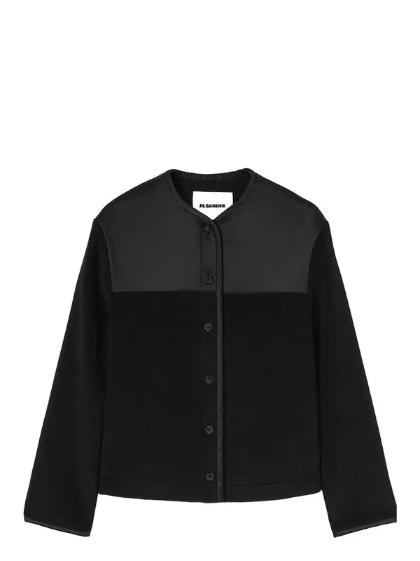 JIL SANDER Panelled Fleece Jacket - Black