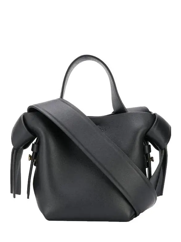 Acne Studios Musubi Logo Embossed Micro Tote Bag - Black