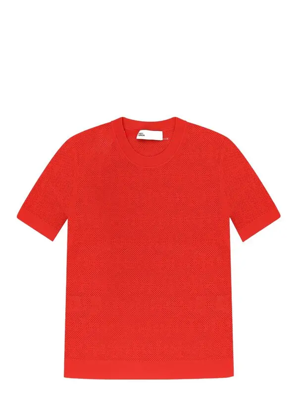 Tory Burch T Monogram Jacquard Sweater - Hot Red