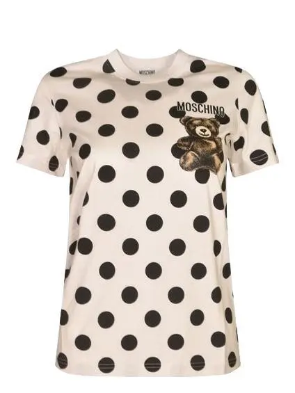 Moschino Teddy Bear Polka Dot T-shirt - White