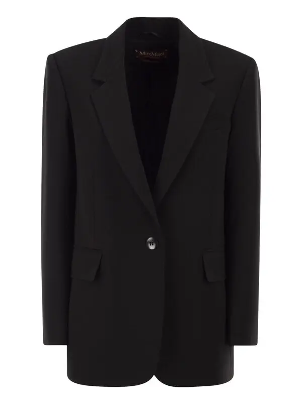 Max Mara Bosco Single-breasted Cady Blazer - Black