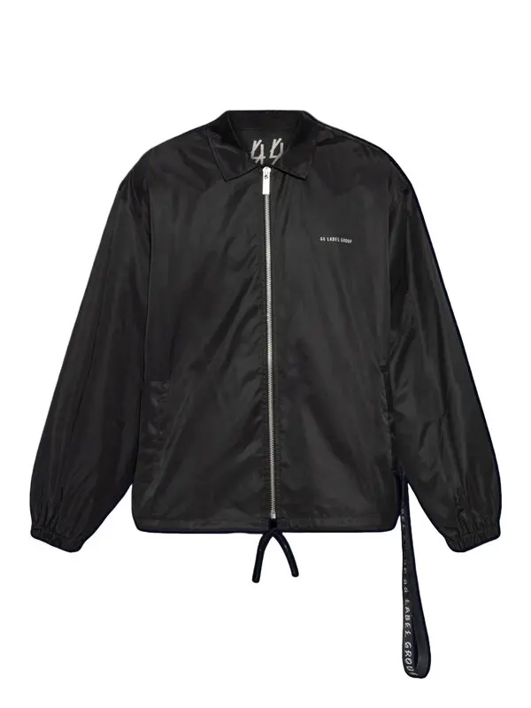 44 LABEL GROUP Graphic Detail Zip-up Jacket - Black