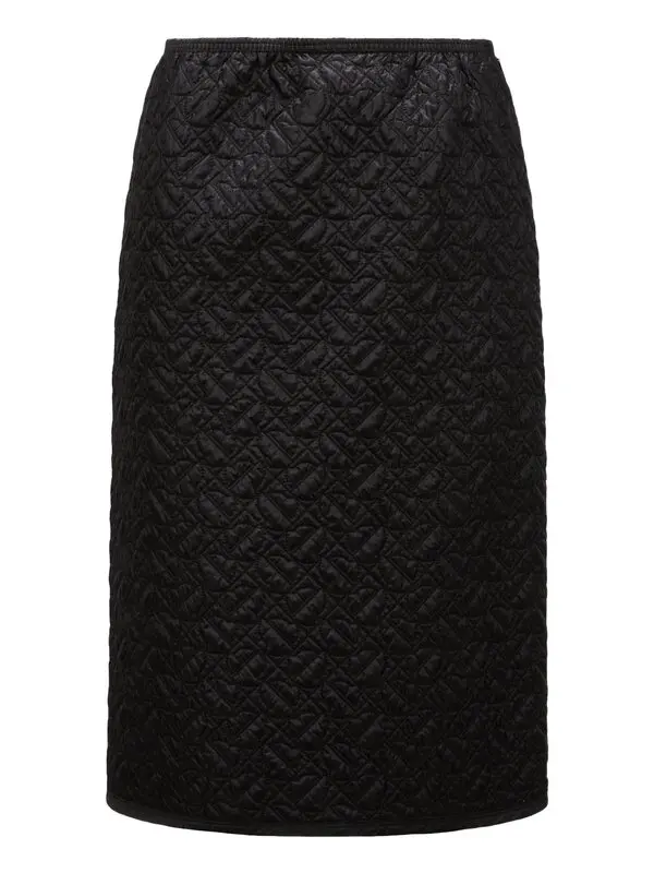 Moncler Quilted Midi Skirt - Black