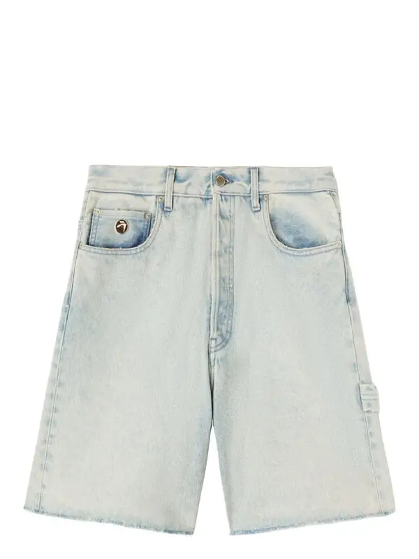 AMBUSH Raw-edge Denim Shorts - White