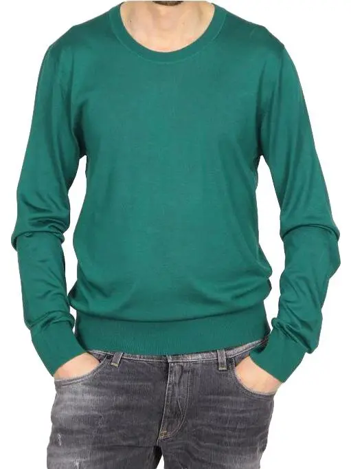 Dolce & Gabbana Round Neck Long Sleeve Pullover - Green