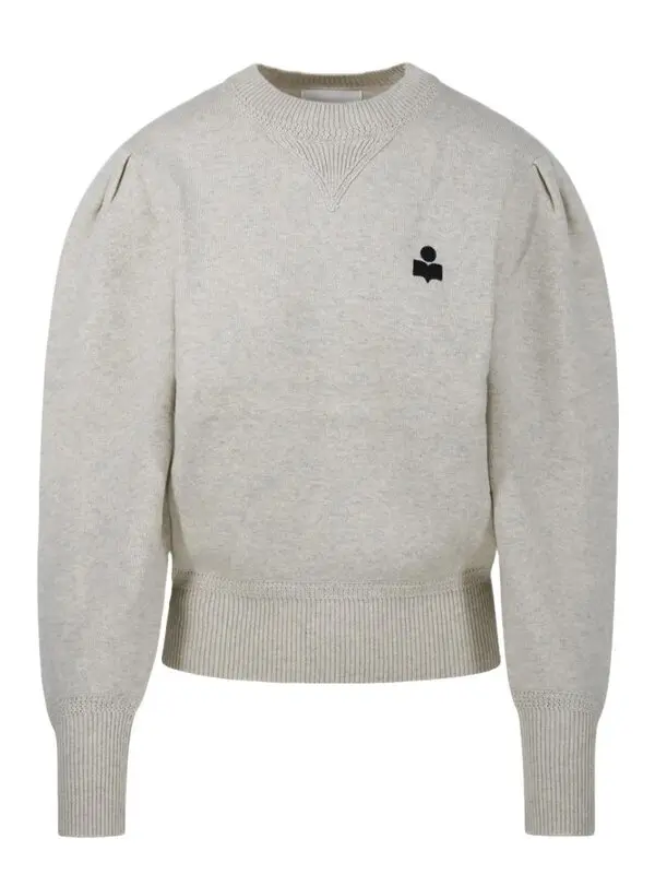 Isabel Marant Étoile Long-sleeved Sweater With Logo Detailing - Gray