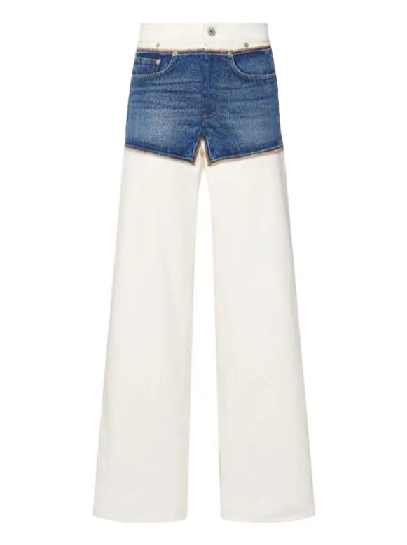 JEAN PAUL GAULTIER Stitch Detail Denim Trousers - White