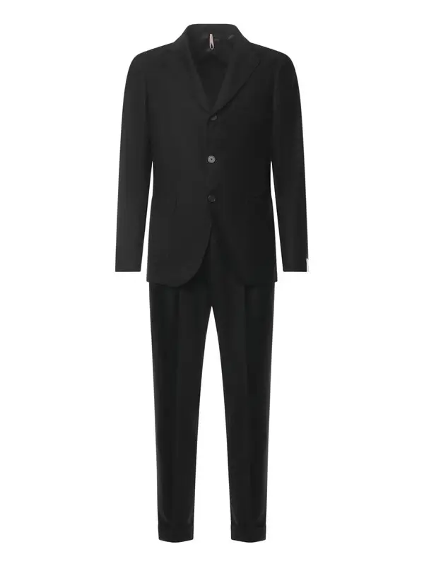 SANTANIELLO Single-breasted Suit With Classic Lapels - Navy Blue